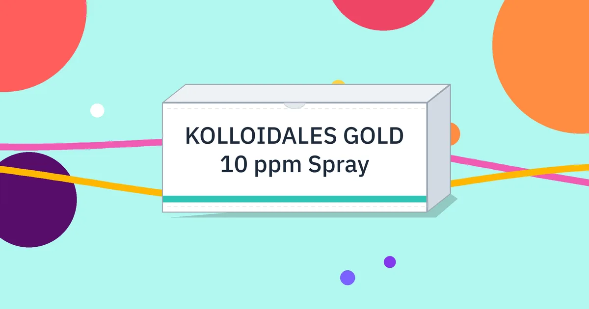 Symbolbild: Packung mit der Aufschrift KOLLOIDALES GOLD 10 ppm Spray (PZN 19920921) – Verfügbarkeit und Bezug in Apotheken in Frankfurt am Main