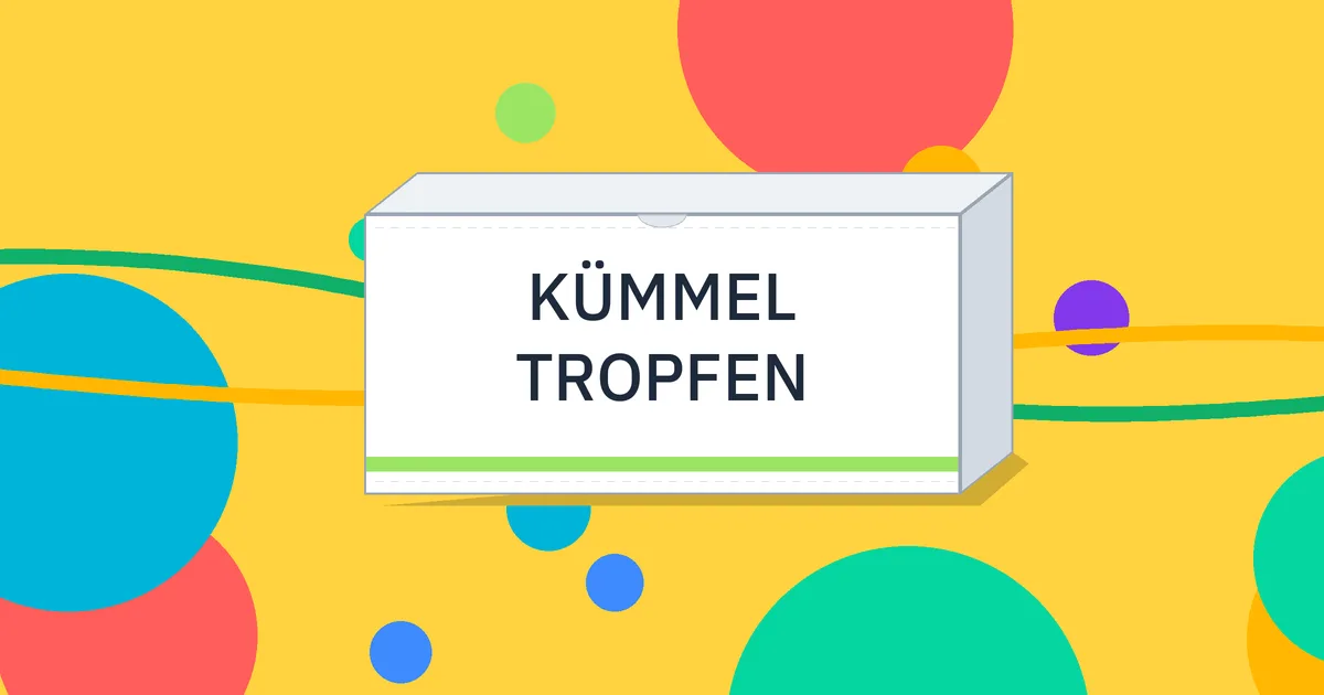 Symbolbild: Packung mit der Aufschrift KÜMMEL TROPFEN (PZN 11052520) – Verfügbarkeit und Bezug in Apotheken in Frankfurt am Main