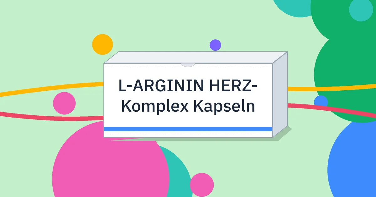 Symbolbild: Packung mit der Aufschrift L-ARGININ HERZ-Komplex Kapseln (PZN 19756108) – Verfügbarkeit und Bezug in Apotheken in Frankfurt am Main