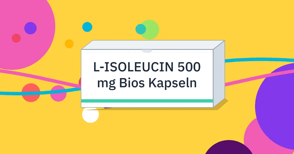 Symbolbild: Packung mit der Aufschrift L-ISOLEUCIN 500 mg Bios Kapseln (PZN 04802392) – Verfügbarkeit und Bezug in Apotheken in Frankfurt am Main