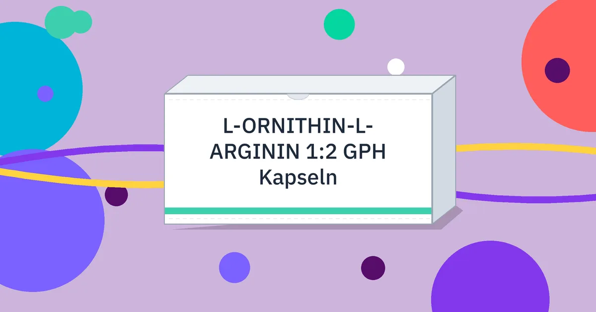 Symbolbild: Packung mit der Aufschrift L-ORNITHIN-L-ARGININ 1:2 GPH Kapseln (PZN 09918550) – Verfügbarkeit und Bezug in Apotheken in Frankfurt am Main