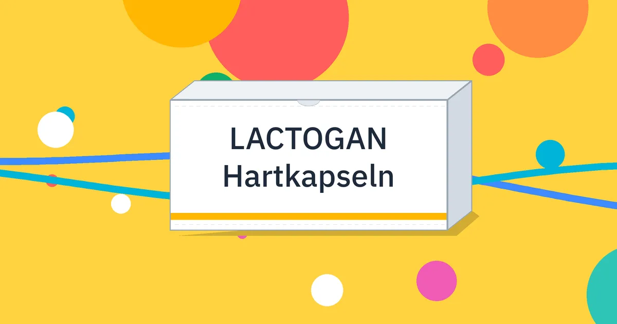 Symbolbild: Packung mit der Aufschrift LACTOGAN Hartkapseln (PZN 11483562) – Verfügbarkeit und Bezug in Apotheken in Frankfurt am Main