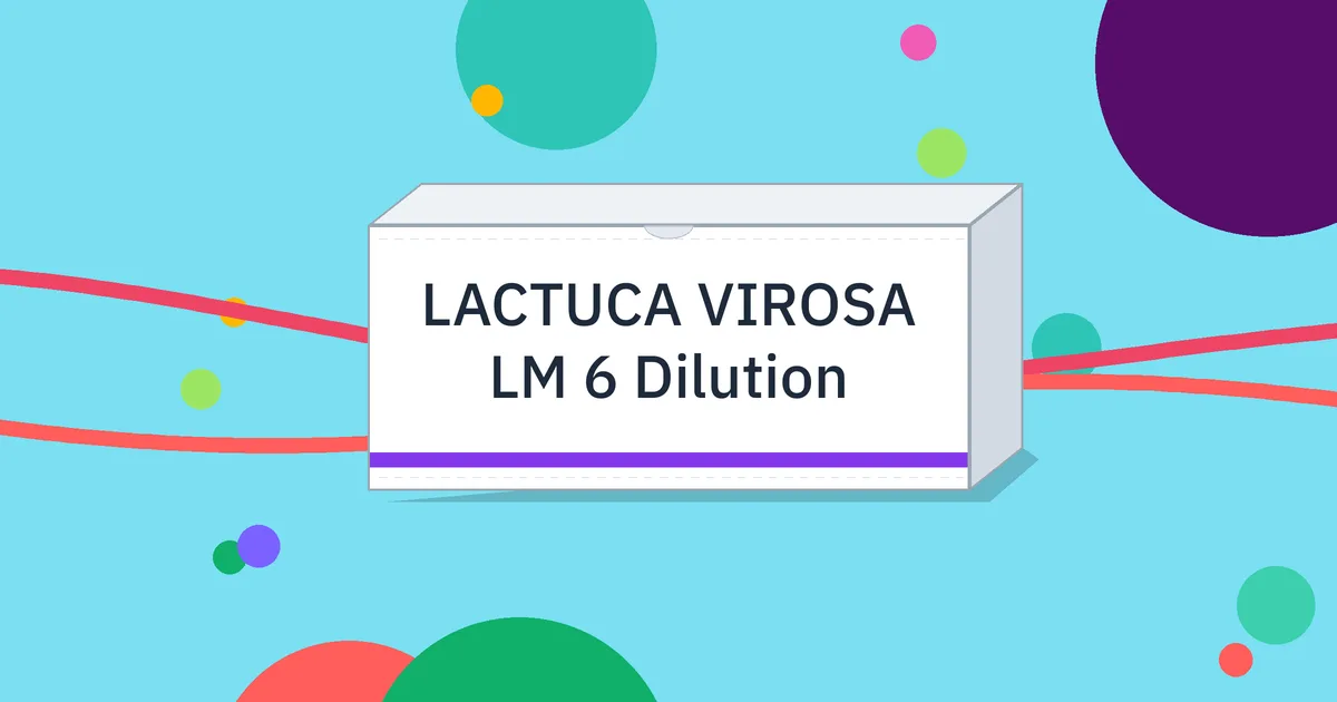 Symbolbild: Packung mit der Aufschrift LACTUCA VIROSA LM 6 Dilution (PZN 13520735) – Verfügbarkeit und Bezug in Apotheken in Frankfurt am Main