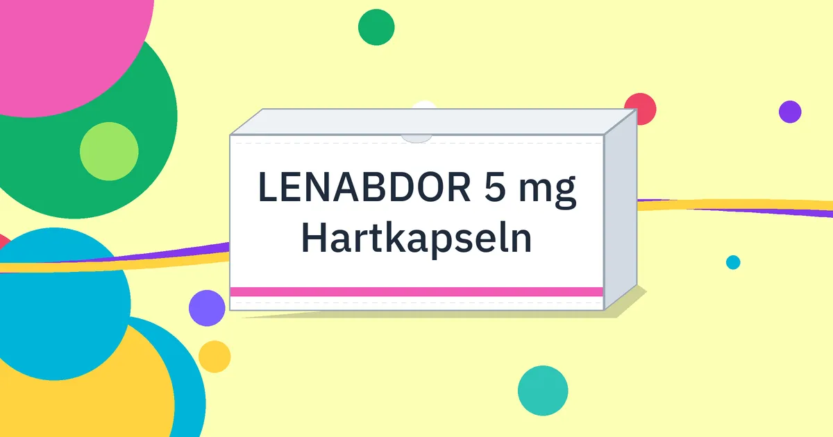 Symbolbild: Packung mit der Aufschrift LENABDOR 5 mg Hartkapseln (PZN 17605463) – Verfügbarkeit und Bezug in Apotheken in Frankfurt am Main