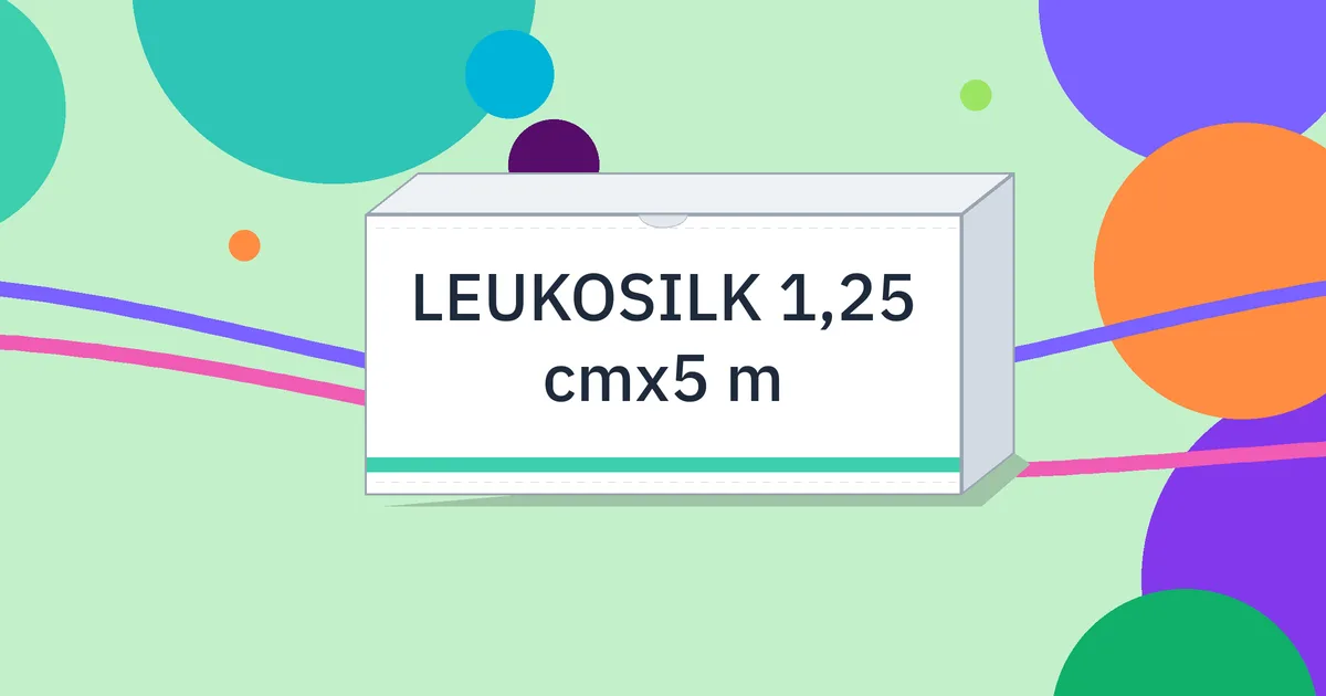 Symbolbild: Packung mit der Aufschrift LEUKOSILK 1,25 cmx5 m (PZN 16926099) – Verfügbarkeit und Bezug in Apotheken in Frankfurt am Main