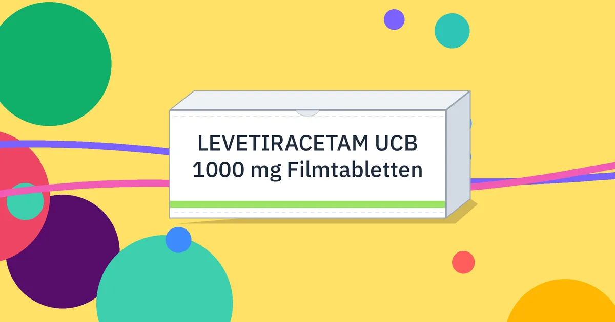 Symbolbild: Packung mit der Aufschrift LEVETIRACETAM UCB 1000 mg Filmtabletten (PZN 07611178) – Verfügbarkeit und Bezug in Apotheken in Frankfurt am Main