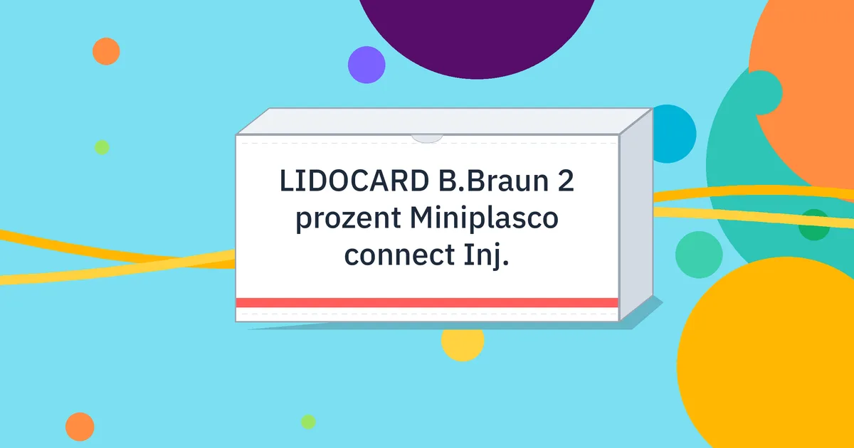 Symbolbild: Packung mit der Aufschrift LIDOCARD B.Braun 2 prozent Miniplasco connect Inj. (PZN 03728765) – Verfügbarkeit und Bezug in Apotheken in Frankfurt am Main