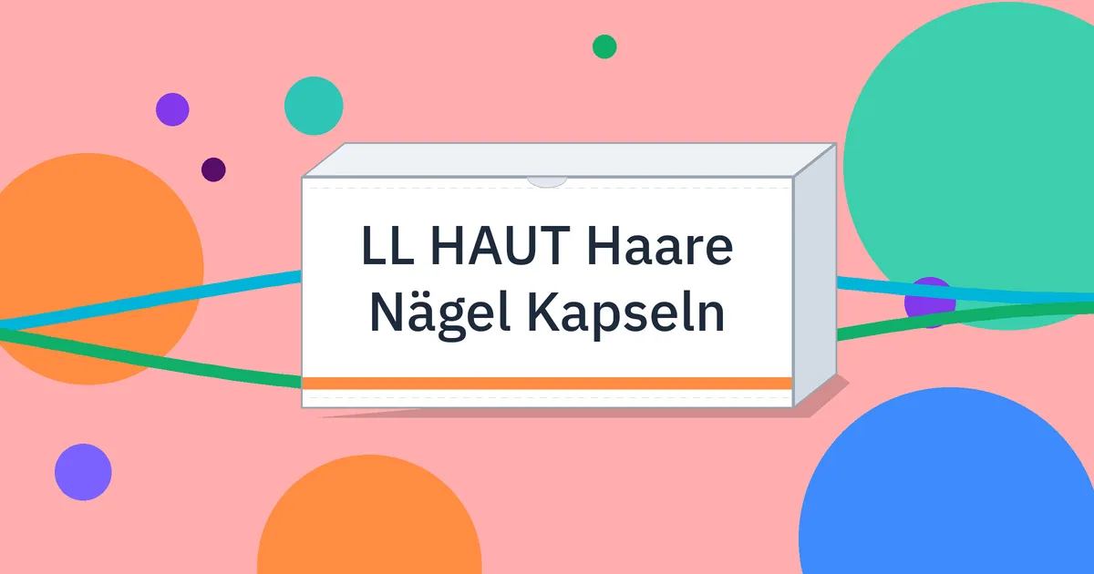 Symbolbild: Packung mit der Aufschrift LL HAUT Haare Nägel Kapseln (PZN 19714334) – Verfügbarkeit und Bezug in Apotheken in Frankfurt am Main