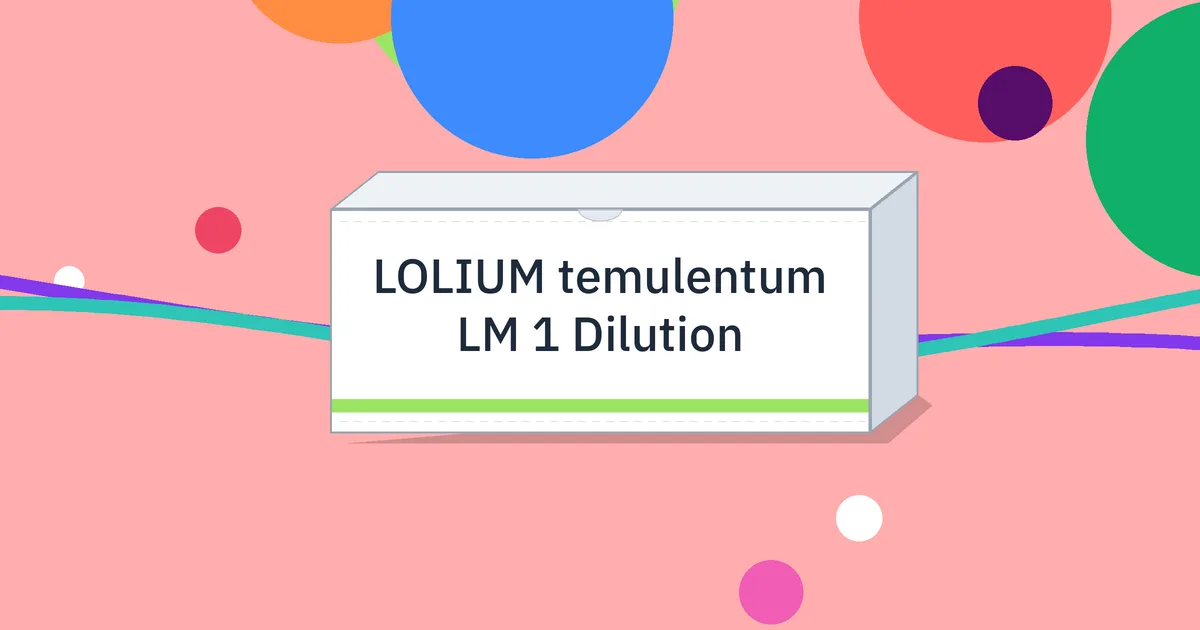 Symbolbild: Packung mit der Aufschrift LOLIUM temulentum LM 1 Dilution (PZN 13535122) – Verfügbarkeit und Bezug in Apotheken in Frankfurt am Main