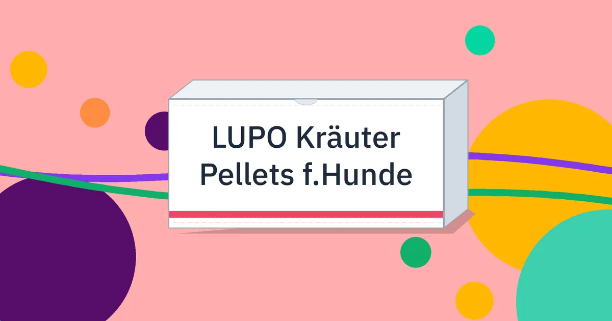Symbolbild: Packung mit der Aufschrift LUPO Kräuter Pellets f.Hunde (PZN 19252365) – Verfügbarkeit und Bezug in Apotheken in Frankfurt am Main