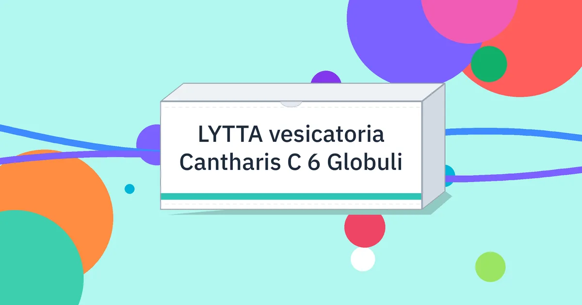 Symbolbild: Packung mit der Aufschrift LYTTA vesicatoria Cantharis C 6 Globuli (PZN 16670435) – Verfügbarkeit und Bezug in Apotheken in Frankfurt am Main