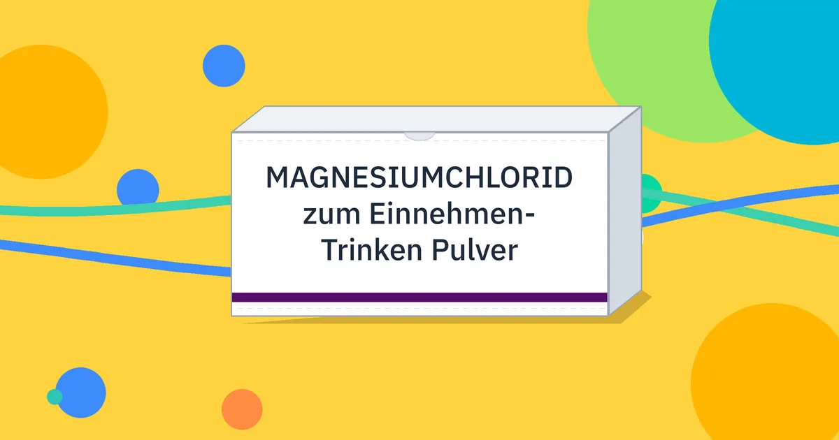 Symbolbild: Packung mit der Aufschrift MAGNESIUMCHLORID zum Einnehmen-Trinken Pulver (PZN 15190615) – Verfügbarkeit und Bezug in Apotheken in Frankfurt am Main