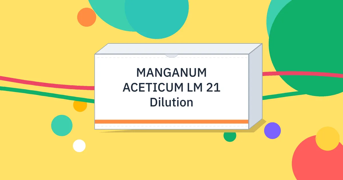 Symbolbild: Packung mit der Aufschrift MANGANUM ACETICUM LM 21 Dilution (PZN 12942486) – Verfügbarkeit und Bezug in Apotheken in Frankfurt am Main