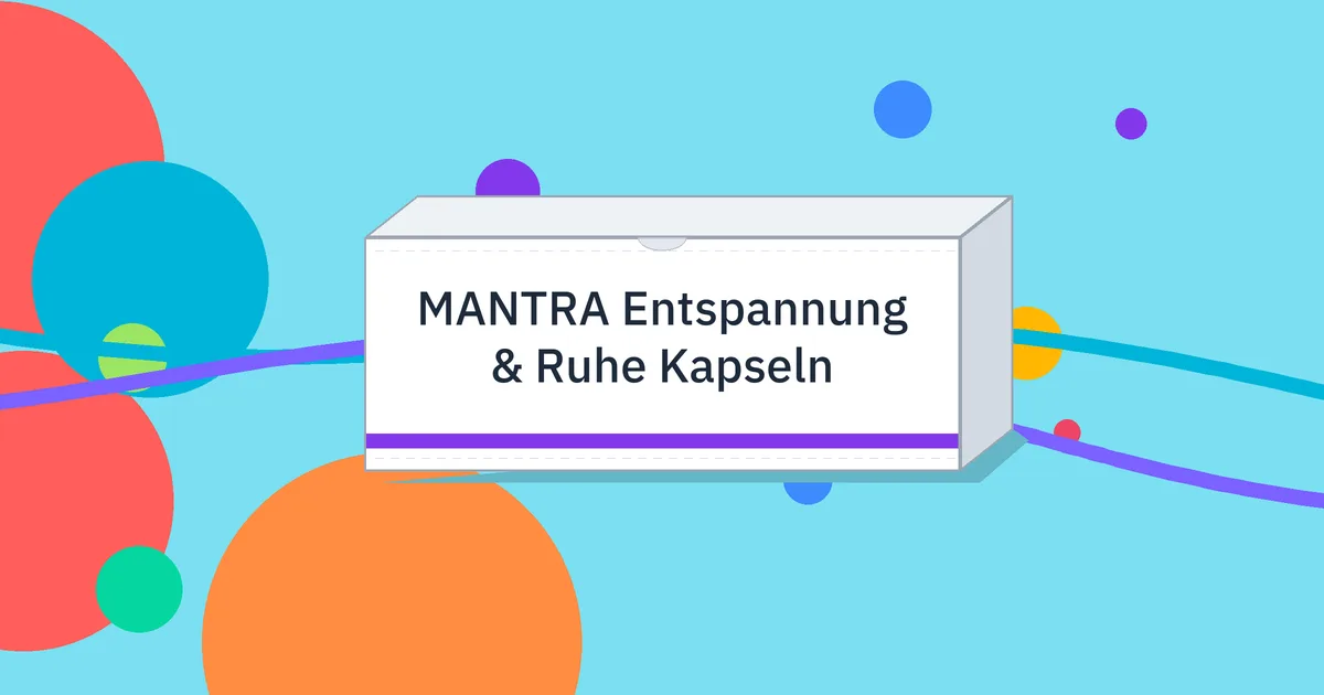 Symbolbild: Packung mit der Aufschrift MANTRA Entspannung & Ruhe Kapseln (PZN 18494474) – Verfügbarkeit und Bezug in Apotheken in Frankfurt am Main
