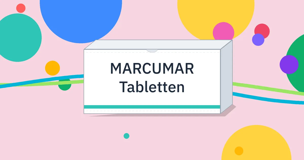 Symbolbild: Packung mit der Aufschrift MARCUMAR Tabletten (PZN 05541338) – Verfügbarkeit und Bezug in Apotheken in Frankfurt am Main