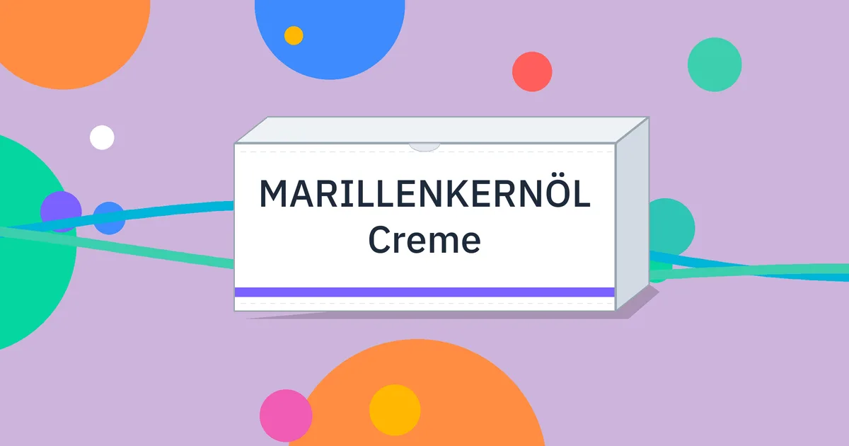 Symbolbild: Packung mit der Aufschrift MARILLENKERNÖL Creme (PZN 19338457) – Verfügbarkeit und Bezug in Apotheken in Frankfurt am Main