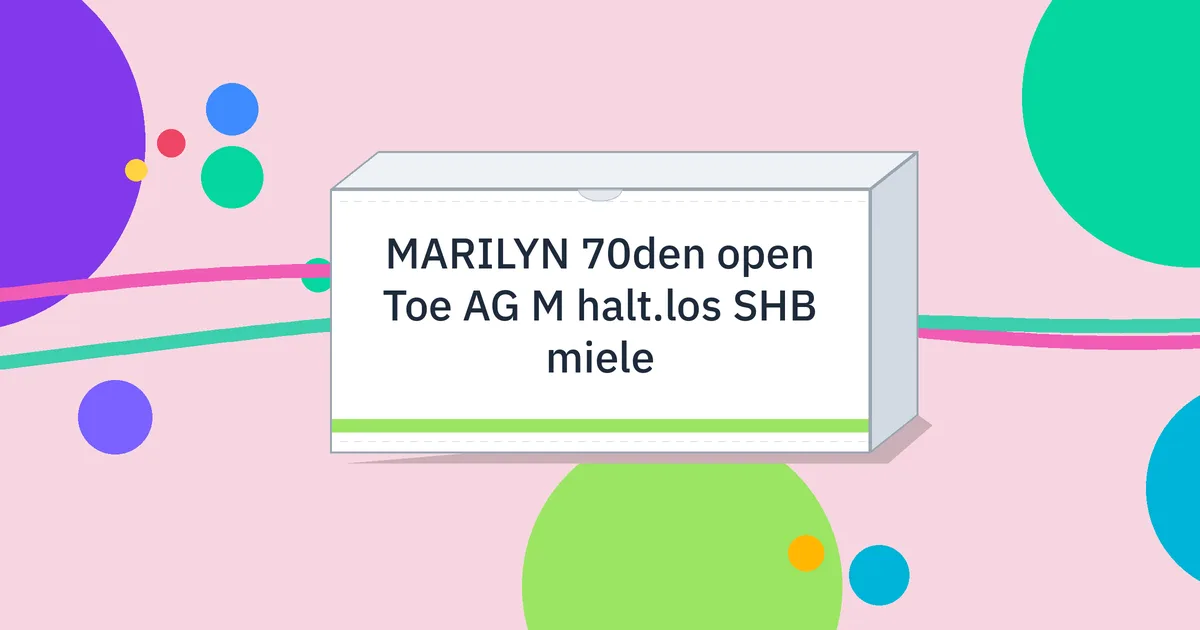 Symbolbild: Packung mit der Aufschrift MARILYN 70den open Toe AG M halt.los SHB miele (PZN 16188164) – Verfügbarkeit und Bezug in Apotheken in Frankfurt am Main