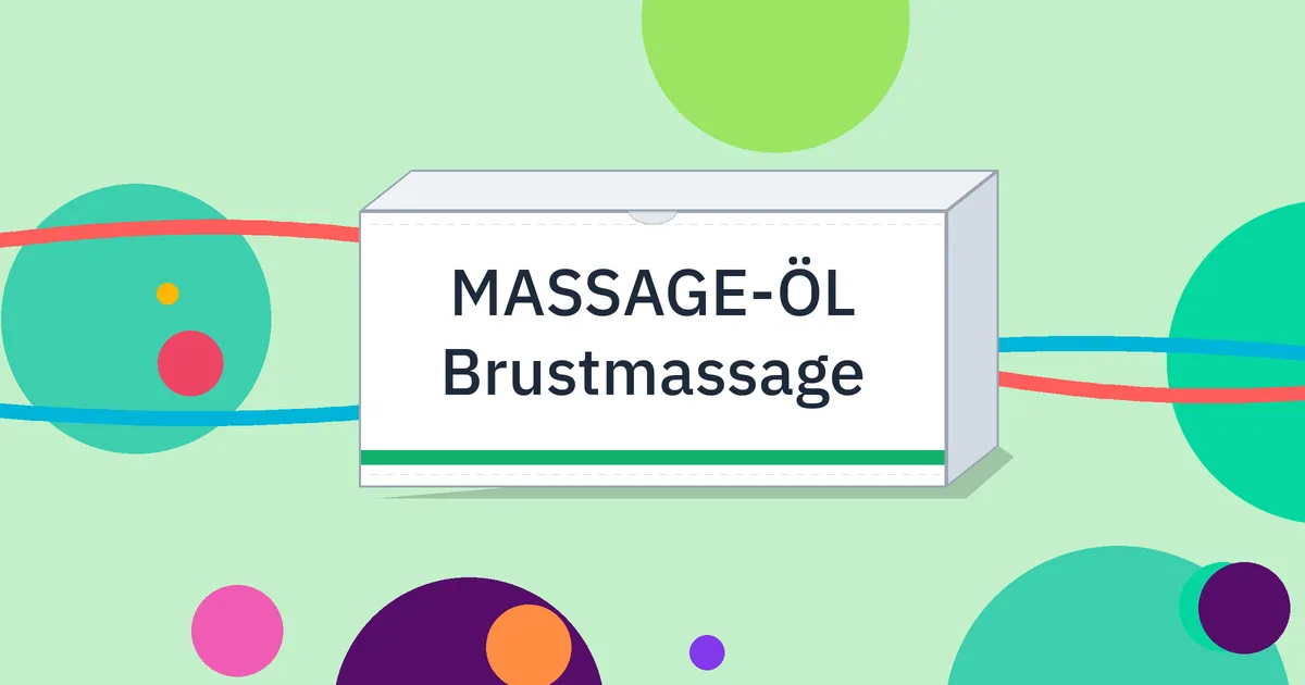 Symbolbild: Packung mit der Aufschrift MASSAGE-ÖL Brustmassage (PZN 03734197) – Verfügbarkeit und Bezug in Apotheken in Frankfurt am Main