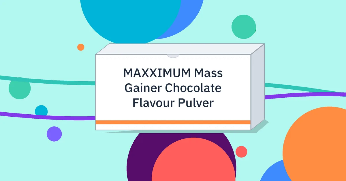 Symbolbild: Packung mit der Aufschrift MAXXIMUM Mass Gainer Chocolate Flavour Pulver (PZN 11290219) – Verfügbarkeit und Bezug in Apotheken in Frankfurt am Main