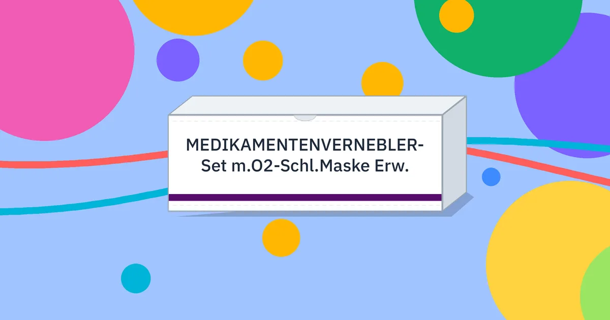 Symbolbild: Packung mit der Aufschrift MEDIKAMENTENVERNEBLER-Set m.O2-Schl.Maske Erw. (PZN 19119531) – Verfügbarkeit und Bezug in Apotheken in Frankfurt am Main