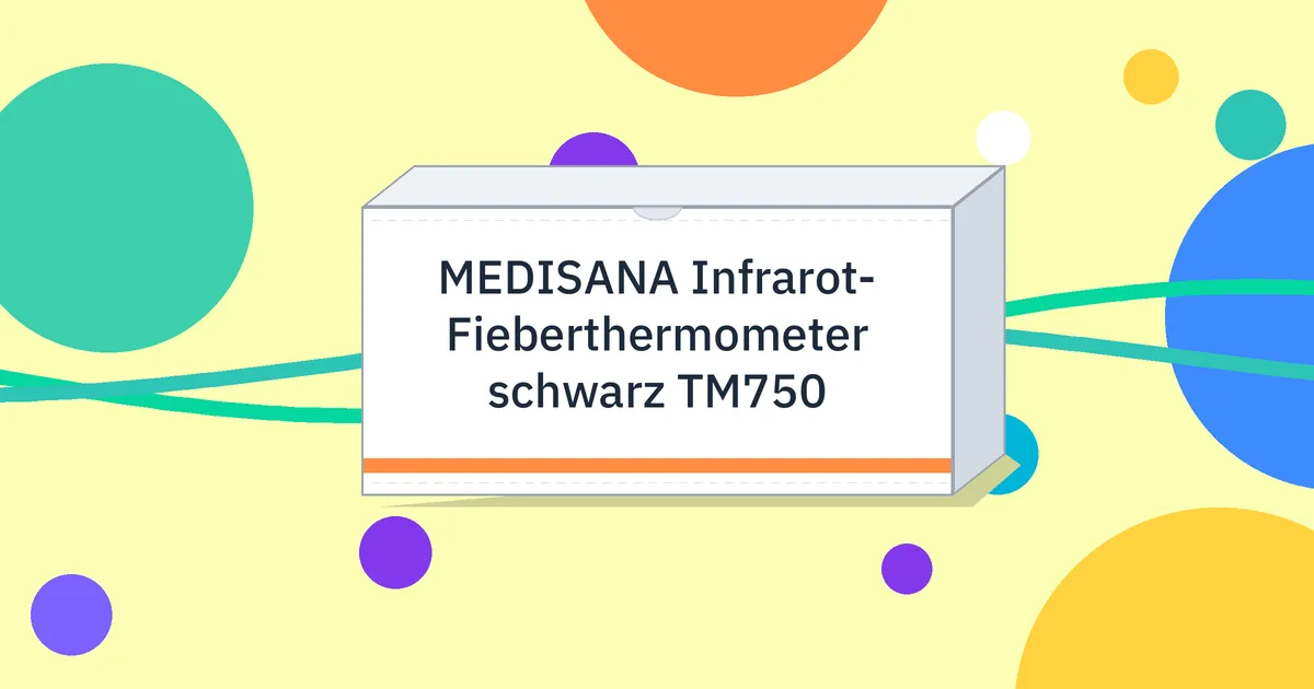 Symbolbild: Packung mit der Aufschrift MEDISANA Infrarot-Fieberthermometer schwarz TM750 (PZN 19834601) – Verfügbarkeit und Bezug in Apotheken in Frankfurt am Main