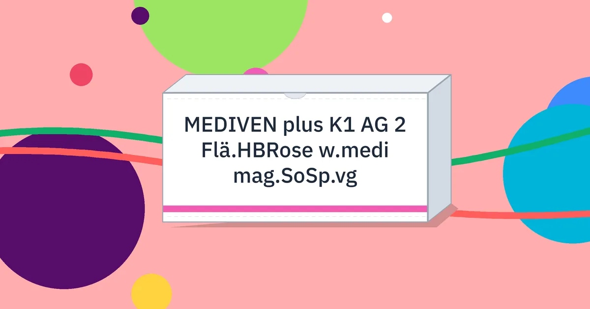 Symbolbild: Packung mit der Aufschrift MEDIVEN plus K1 AG 2 Flä.HBRose w.medi mag.SoSp.vg (PZN 15913976) – Verfügbarkeit und Bezug in Apotheken in Frankfurt am Main
