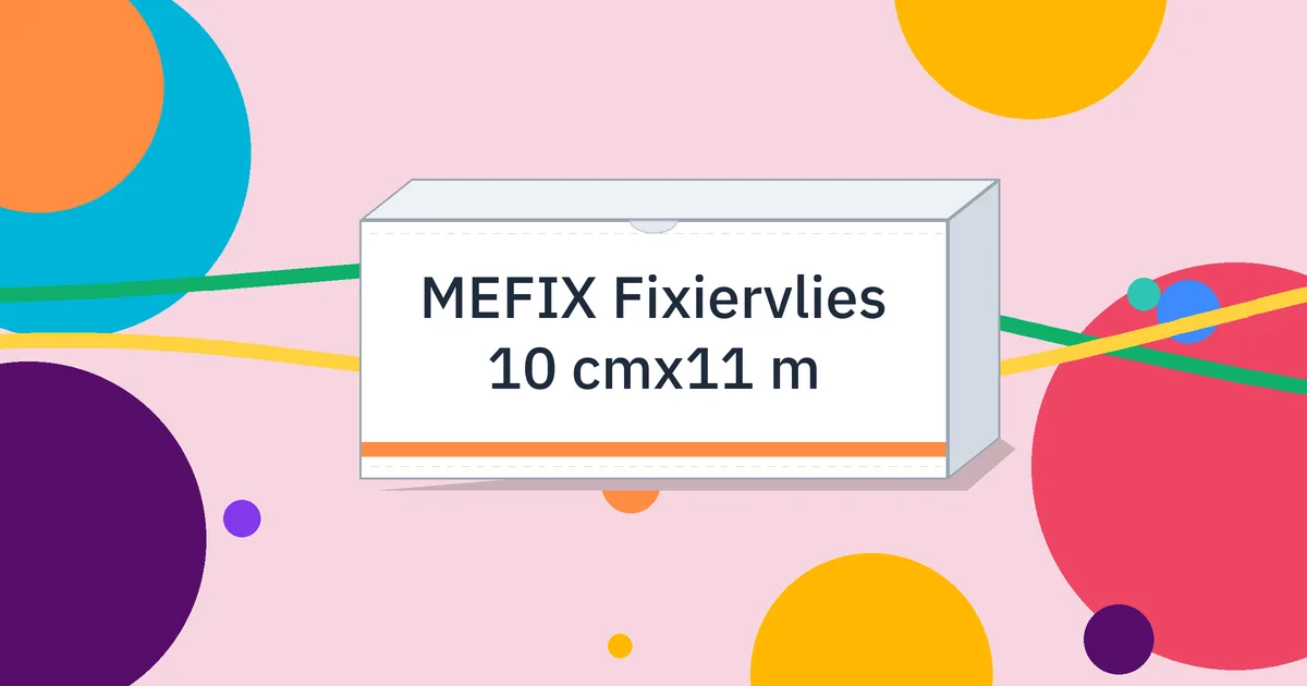 Symbolbild: Packung mit der Aufschrift MEFIX Fixiervlies 10 cmx11 m (PZN 10263829) – Verfügbarkeit und Bezug in Apotheken in Frankfurt am Main