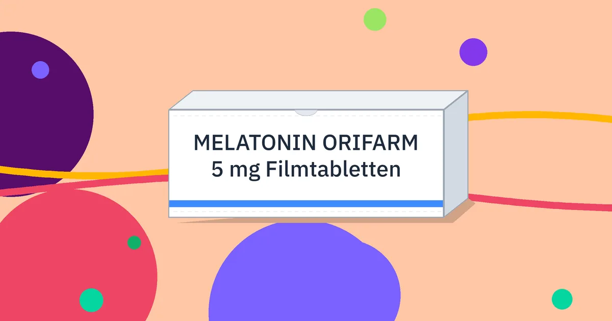 Symbolbild: Packung mit der Aufschrift MELATONIN ORIFARM 5 mg Filmtabletten (PZN 20002142) – Verfügbarkeit und Bezug in Apotheken in Frankfurt am Main