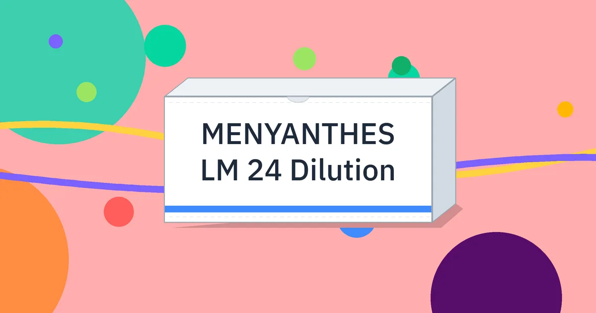 Symbolbild: Packung mit der Aufschrift MENYANTHES LM 24 Dilution (PZN 13605288) – Verfügbarkeit und Bezug in Apotheken in Frankfurt am Main