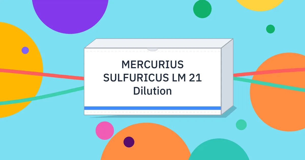 Symbolbild: Packung mit der Aufschrift MERCURIUS SULFURICUS LM 21 Dilution (PZN 12954615) – Verfügbarkeit und Bezug in Apotheken in Frankfurt am Main