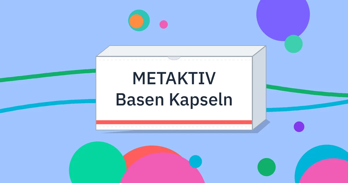 Symbolbild: Packung mit der Aufschrift METAKTIV Basen Kapseln (PZN 06110391) – Verfügbarkeit und Bezug in Apotheken in Frankfurt am Main