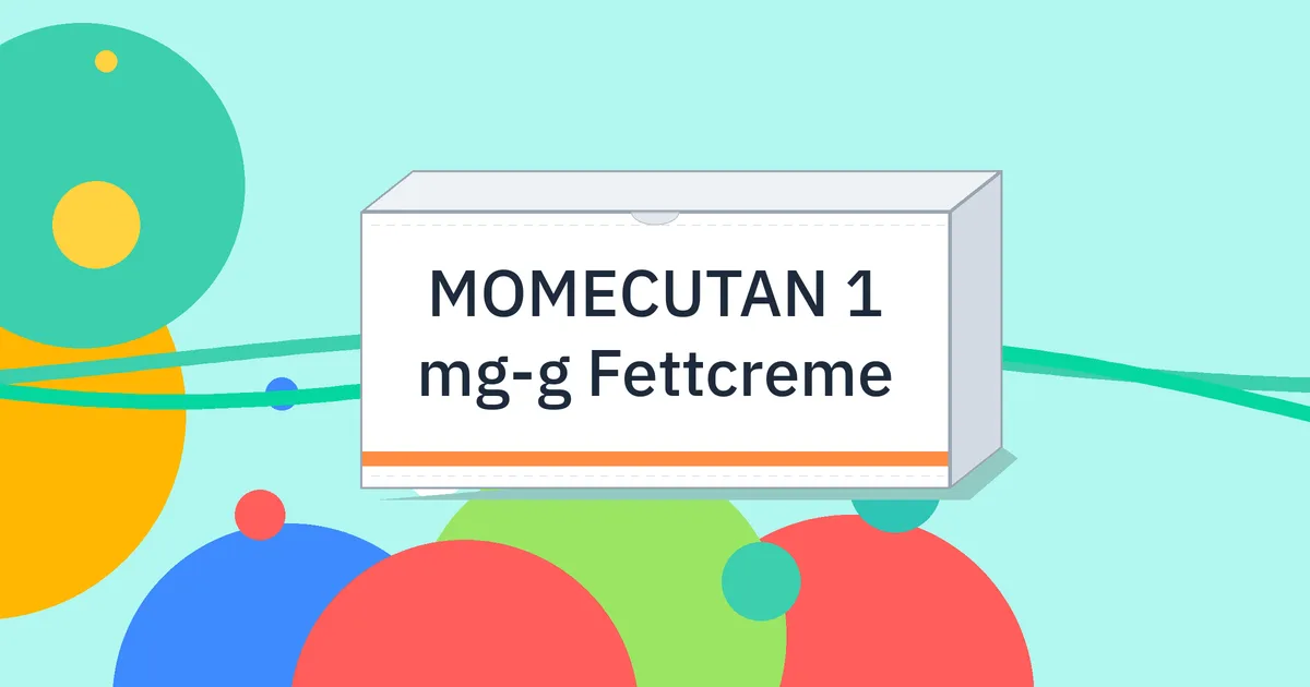 Symbolbild: Packung mit der Aufschrift MOMECUTAN 1 mg-g Fettcreme (PZN 10116011) – Verfügbarkeit und Bezug in Apotheken in Frankfurt am Main