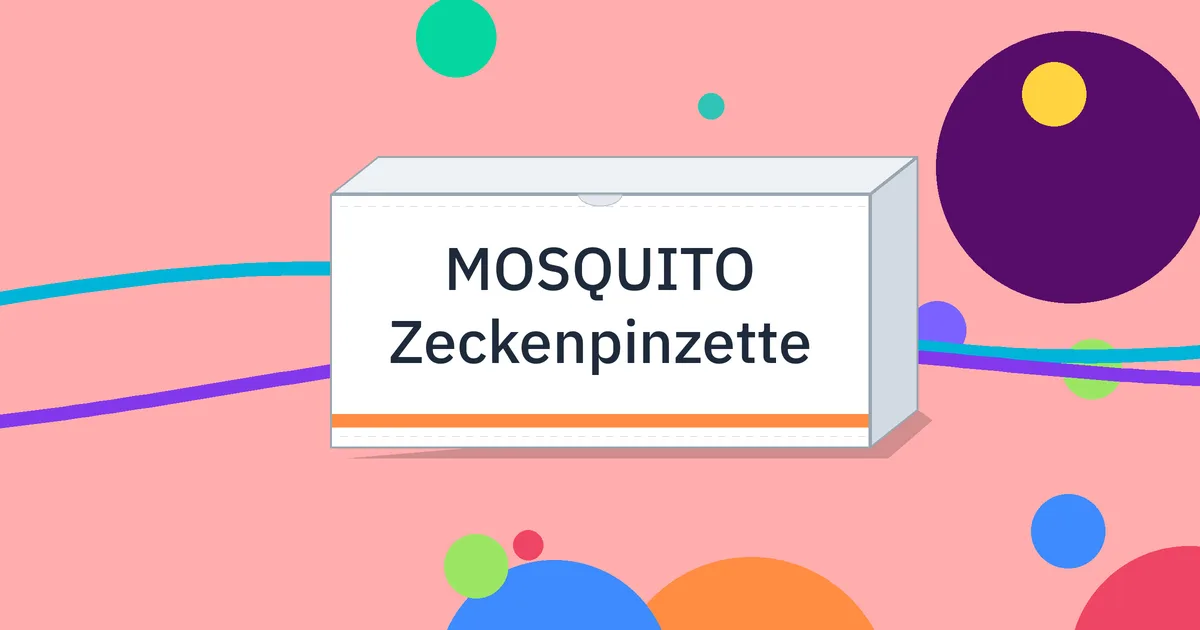 Symbolbild: Packung mit der Aufschrift MOSQUITO Zeckenpinzette (PZN 06129367) – Verfügbarkeit und Bezug in Apotheken in Frankfurt am Main