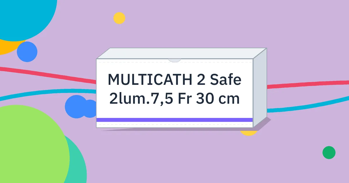 Symbolbild: Packung mit der Aufschrift MULTICATH 2 Safe 2lum.7,5 Fr 30 cm (PZN 09782406) – Verfügbarkeit und Bezug in Apotheken in Frankfurt am Main