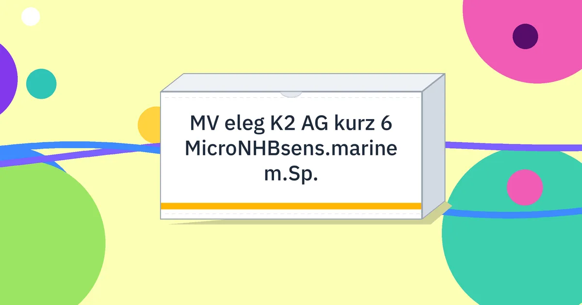 Symbolbild: Packung mit der Aufschrift MV eleg K2 AG kurz 6 MicroNHBsens.marine m.Sp. (PZN 15710486) – Verfügbarkeit und Bezug in Apotheken in Frankfurt am Main