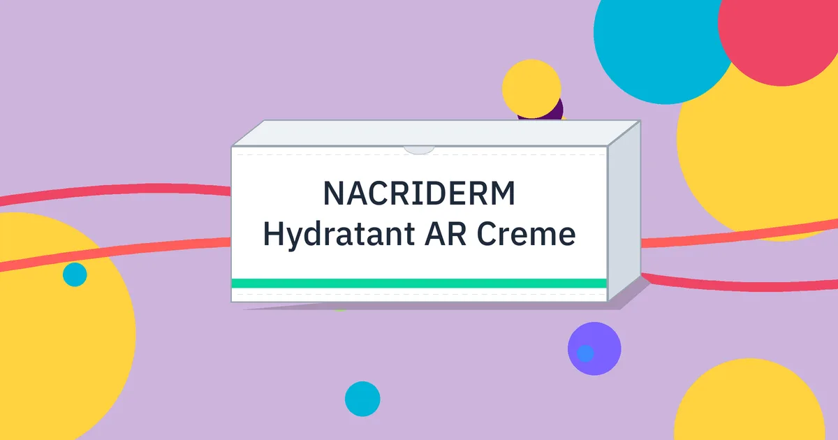 Symbolbild: Packung mit der Aufschrift NACRIDERM Hydratant AR Creme (PZN 10188329) – Verfügbarkeit und Bezug in Apotheken in Frankfurt am Main