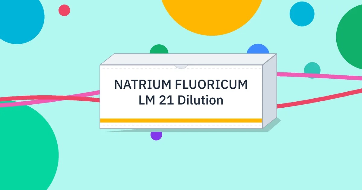 Symbolbild: Packung mit der Aufschrift NATRIUM FLUORICUM LM 21 Dilution (PZN 12962595) – Verfügbarkeit und Bezug in Apotheken in Frankfurt am Main