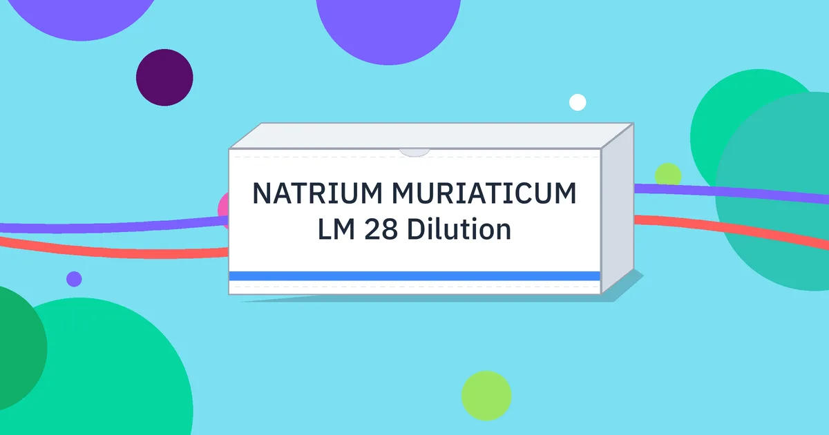Symbolbild: Packung mit der Aufschrift NATRIUM MURIATICUM LM 28 Dilution (PZN 12965412) – Verfügbarkeit und Bezug in Apotheken in Frankfurt am Main
