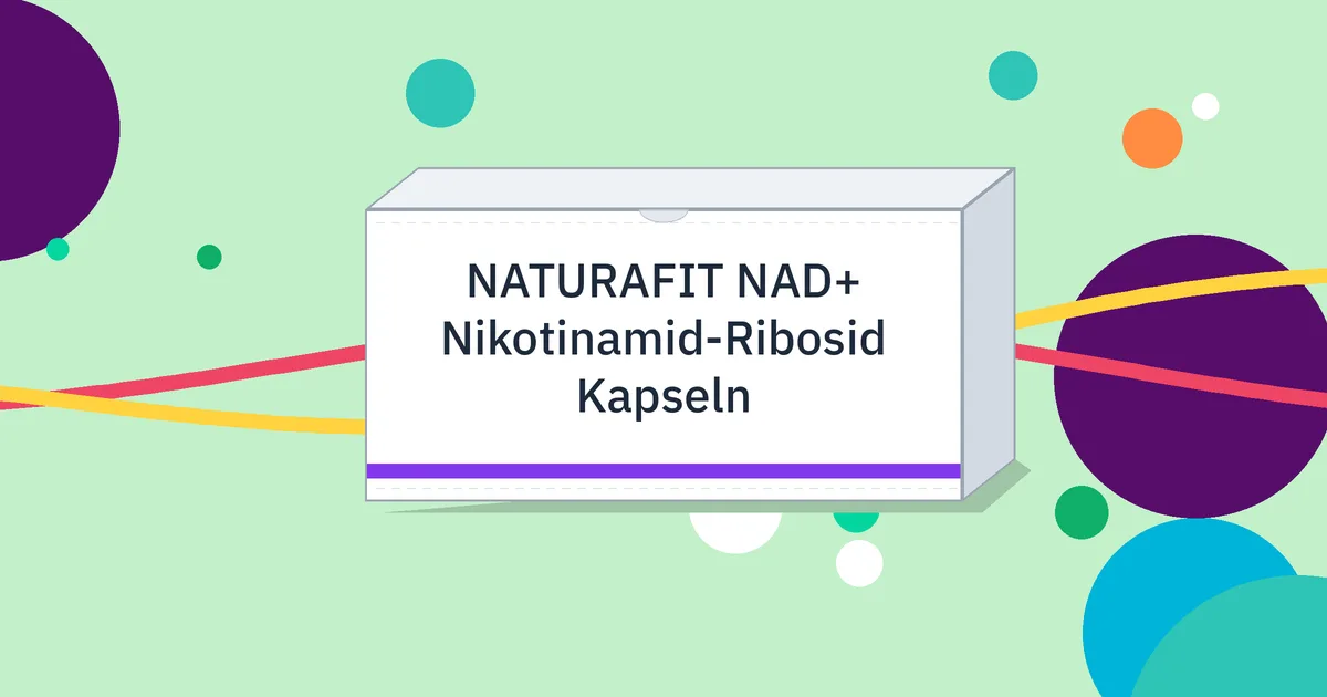 Symbolbild: Packung mit der Aufschrift NATURAFIT NAD+ Nikotinamid-Ribosid Kapseln (PZN 20507847) – Verfügbarkeit und Bezug in Apotheken in Frankfurt am Main