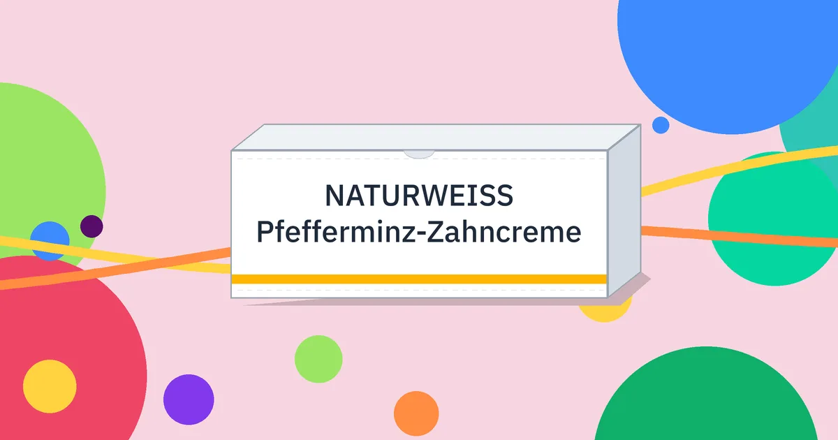 Symbolbild: Packung mit der Aufschrift NATURWEISS Pfefferminz-Zahncreme (PZN 12700412) – Verfügbarkeit und Bezug in Apotheken in Frankfurt am Main