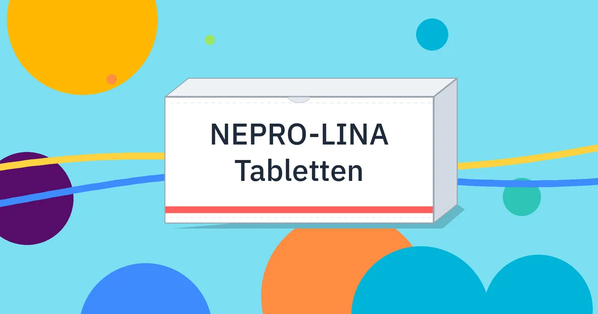 Symbolbild: Packung mit der Aufschrift NEPRO-LINA Tabletten (PZN 18703268) – Verfügbarkeit und Bezug in Apotheken in Frankfurt am Main