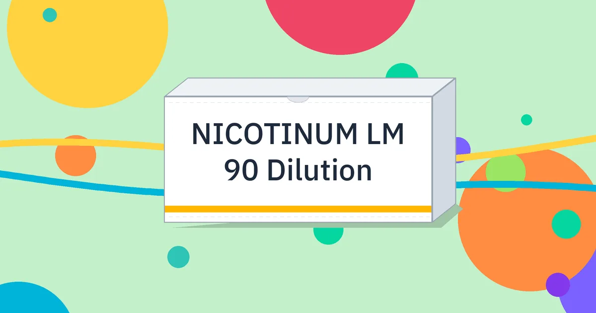Symbolbild: Packung mit der Aufschrift NICOTINUM LM 90 Dilution (PZN 12969350) – Verfügbarkeit und Bezug in Apotheken in Frankfurt am Main