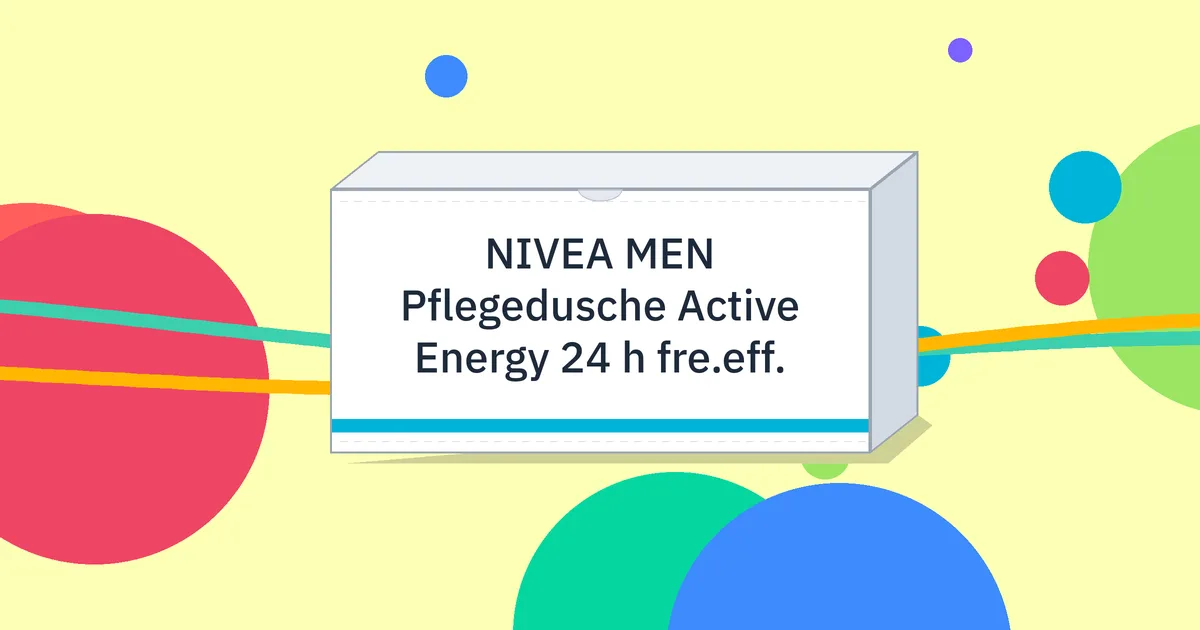 Symbolbild: Packung mit der Aufschrift NIVEA MEN Pflegedusche Active Energy 24 h fre.eff. (PZN 17624443) – Verfügbarkeit und Bezug in Apotheken in Frankfurt am Main