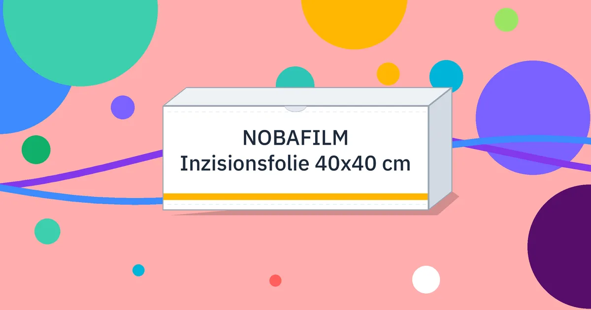 Symbolbild: Packung mit der Aufschrift NOBAFILM Inzisionsfolie 40x40 cm (PZN 00751976) – Verfügbarkeit und Bezug in Apotheken in Frankfurt am Main