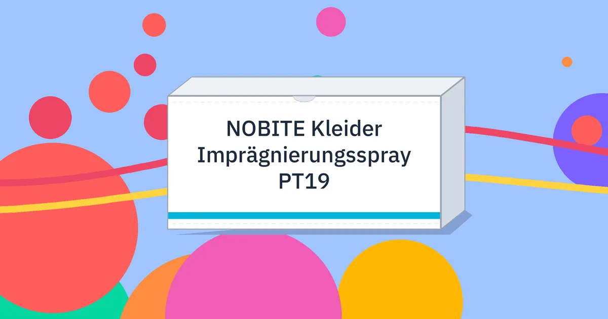 Symbolbild: Packung mit der Aufschrift NOBITE Kleider Imprägnierungsspray PT19 (PZN 19432877) – Verfügbarkeit und Bezug in Apotheken in Frankfurt am Main