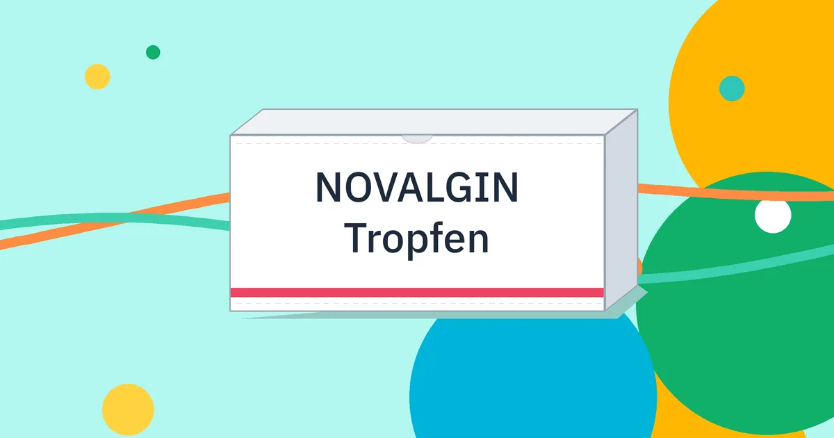 Symbolbild: Packung mit der Aufschrift NOVALGIN Tropfen (PZN 00731672) – Verfügbarkeit und Bezug in Apotheken in Frankfurt am Main