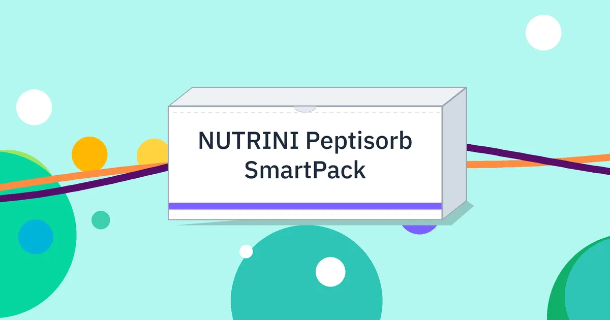 Symbolbild: Packung mit der Aufschrift NUTRINI Peptisorb SmartPack (PZN 14132998) – Verfügbarkeit und Bezug in Apotheken in Frankfurt am Main