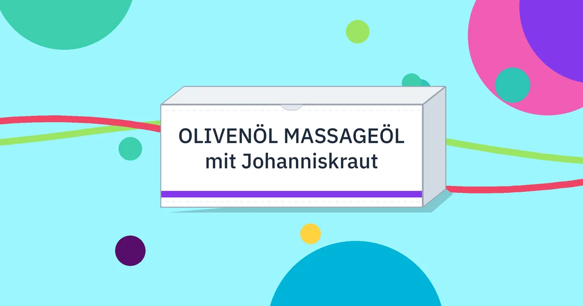 Symbolbild: Packung mit der Aufschrift OLIVENÖL MASSAGEÖL mit Johanniskraut (PZN 14263588) – Verfügbarkeit und Bezug in Apotheken in Frankfurt am Main