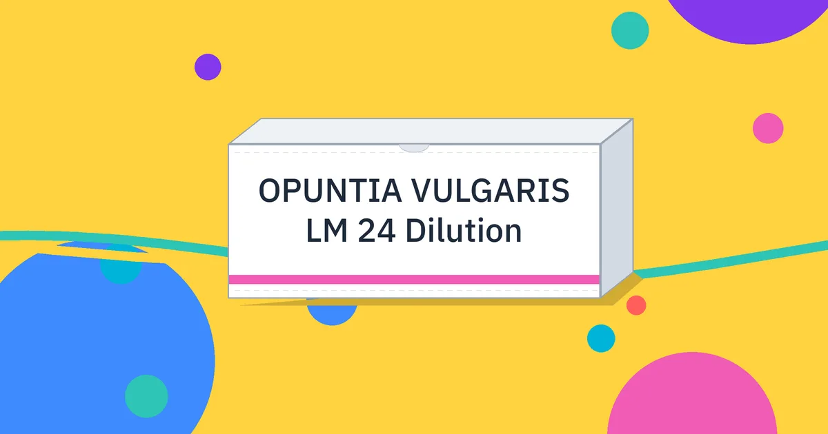 Symbolbild: Packung mit der Aufschrift OPUNTIA VULGARIS LM 24 Dilution (PZN 13627700) – Verfügbarkeit und Bezug in Apotheken in Frankfurt am Main