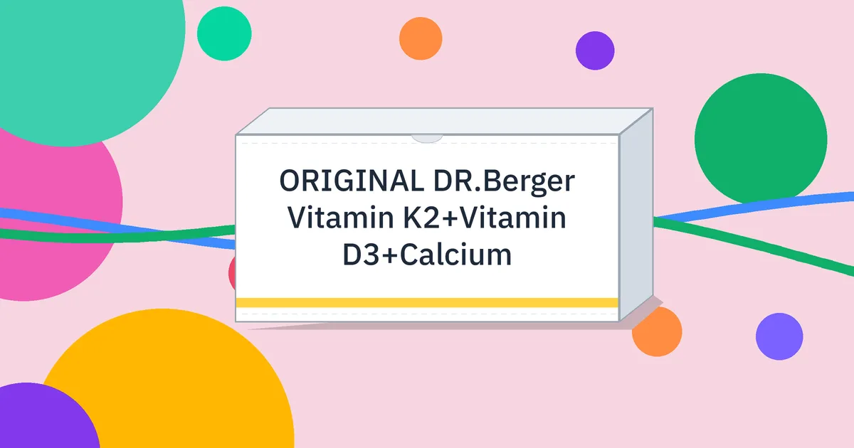 Symbolbild: Packung mit der Aufschrift ORIGINAL DR.Berger Vitamin K2+Vitamin D3+Calcium (PZN 16369664) – Verfügbarkeit und Bezug in Apotheken in Frankfurt am Main